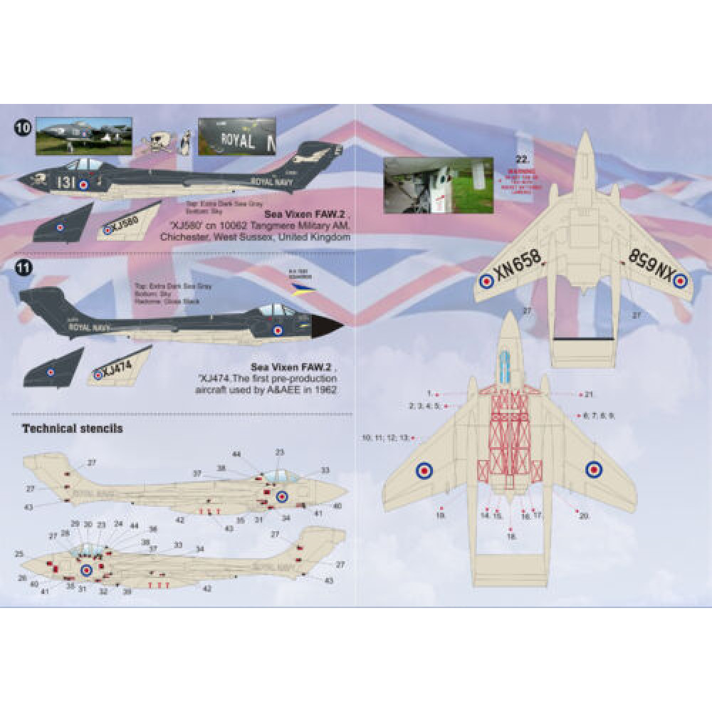 Print Scale 72-050 - 1/72 Decal for De Havilland Sea Vixen (Aircraft ...