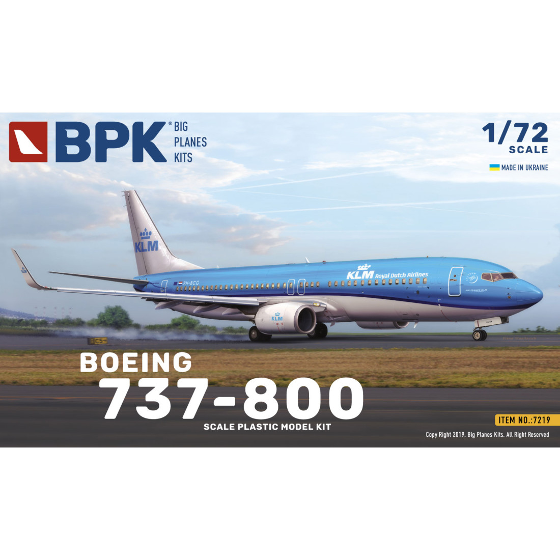 BPK 7219 - 1/72 - Airplane Boeing 737-800 KLM Plastic Model Aircraft ...