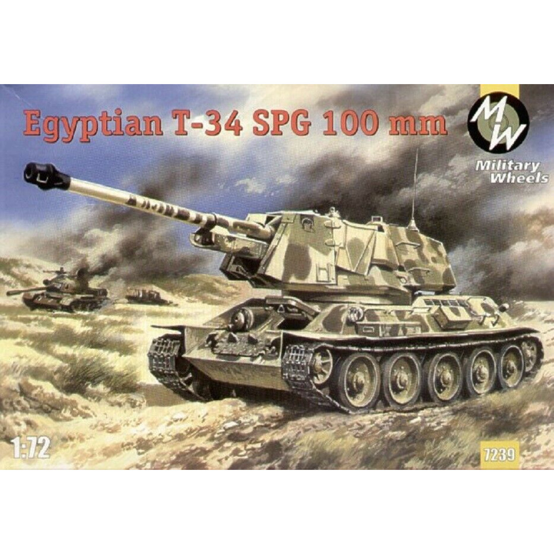 Military Wheels 7239 - 1/72 Self-propelled 100mm gun based T-34 tank ...