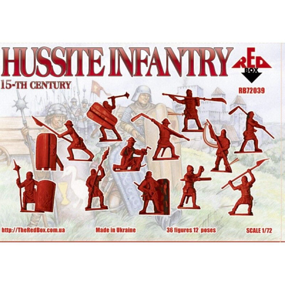 RedBox 72039 - 1/72 Hussite Infantry 15th Century, scale plastic model ...