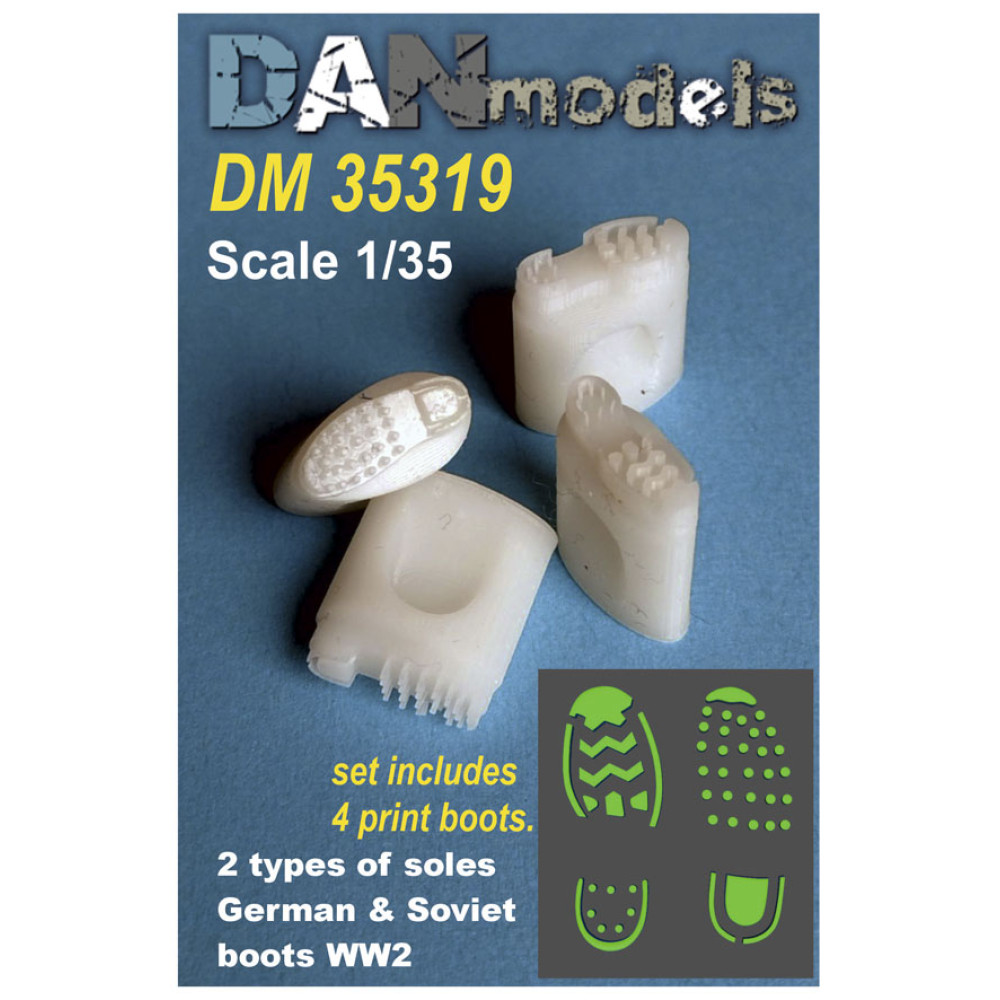 Dan Models 35319 1/35 Two types of soles Soviet, German boots WWII ...