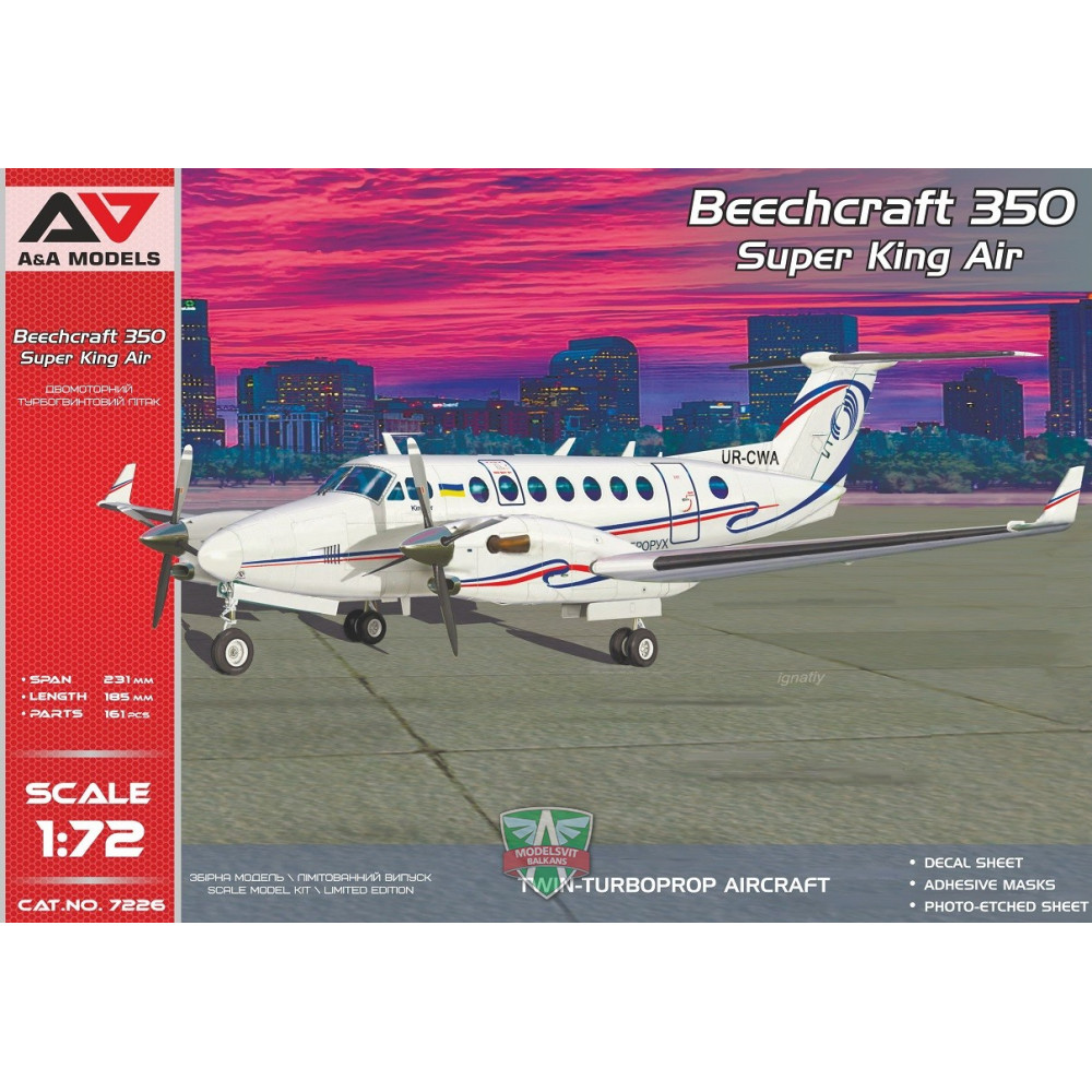 AA Models 7226 - 1/72 - Beechcraft 350 King Air scale plastic model kit ...