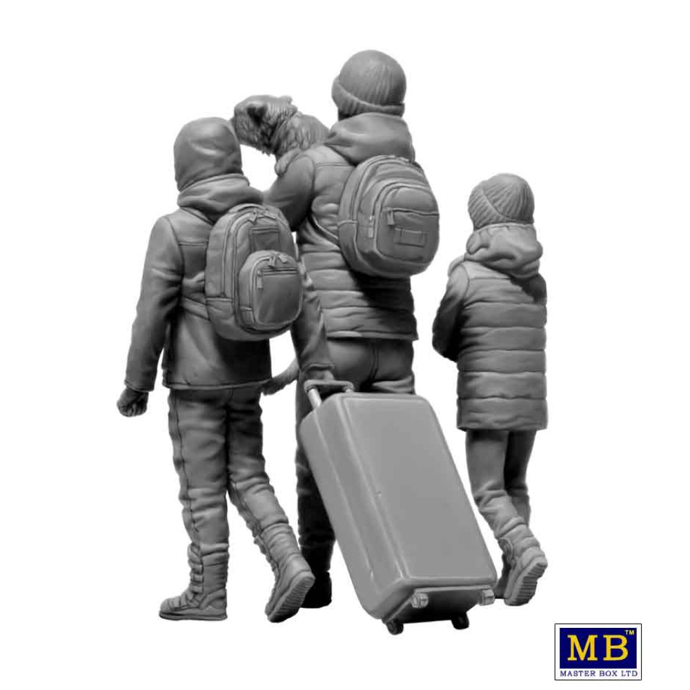 Master Box 35228 1/35 Russian-Ukrainian War series, Kit Refugees, March ...