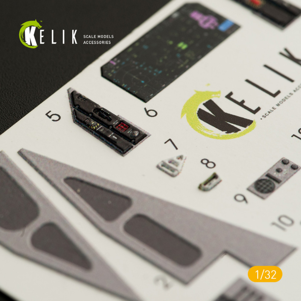 Reskit K32009 - 1/32 - F-35C interior 3D decals for Trumpeter kit