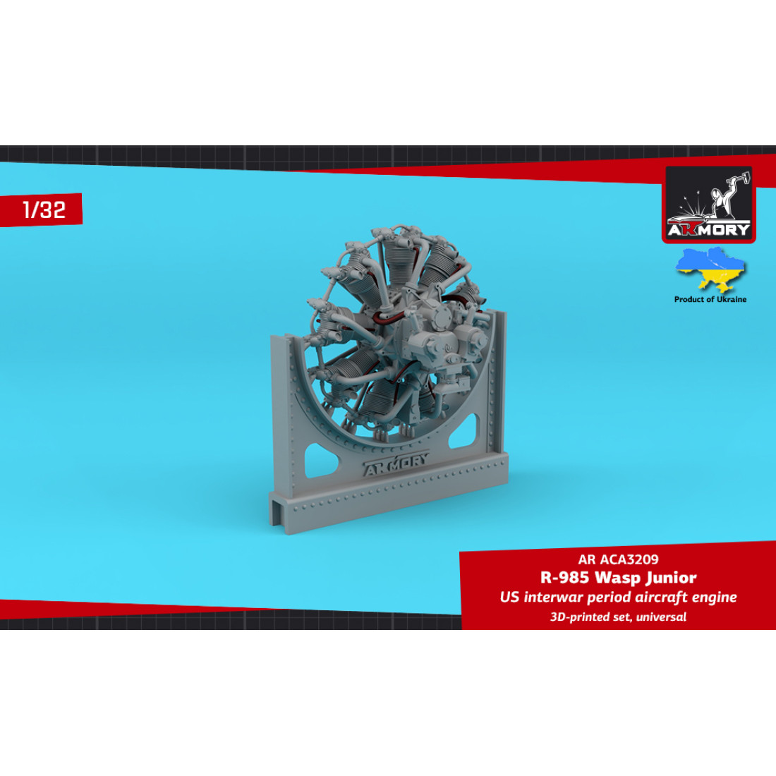 Armory ACA3209 - 1/32 - R-985 Wasp Junior aircraft engine Model Kit ...