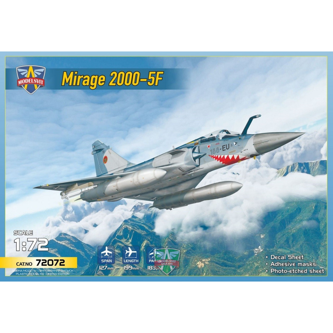 ModelSvit 72072 - 1/72 - Mirage 2000 5F scale aircraft model kit Model ...