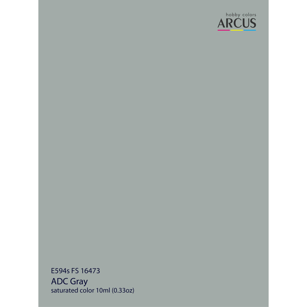 Arcus 594 Enamel paint USAF FS 16473 ADC Gray Saturated color 10ml