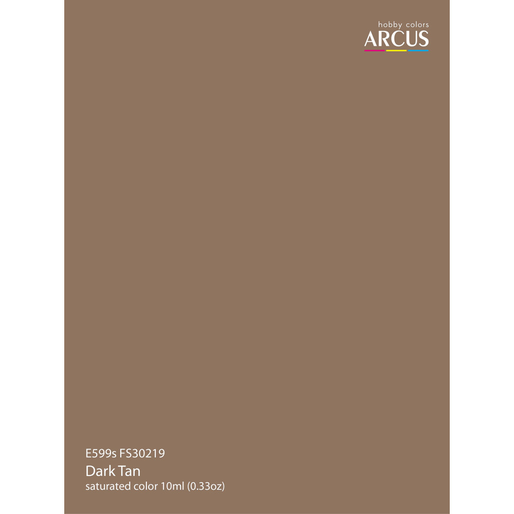 Arcus 599 Enamel paint USAF FS 30219 Dark Tan Saturated color 10ml