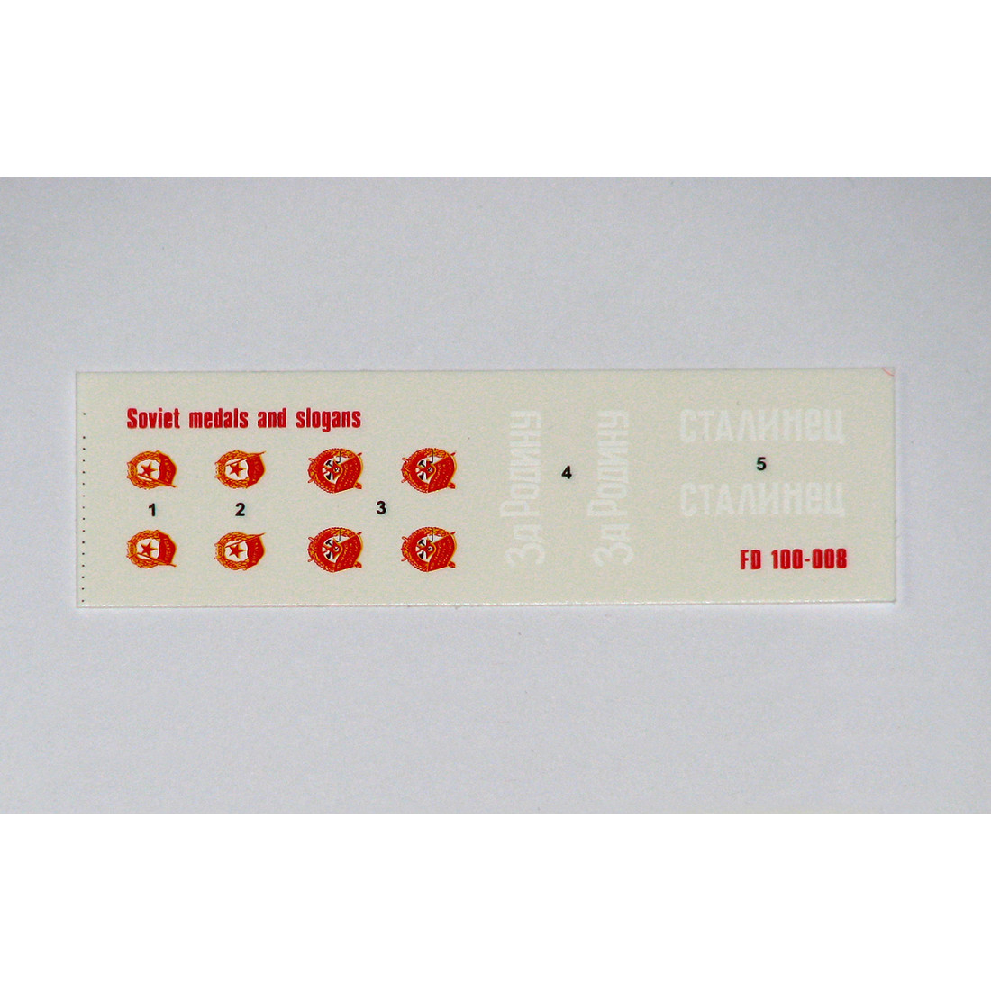 Foxbot 100-008 - 1/100 - Decals Soviet Medals and Slogans