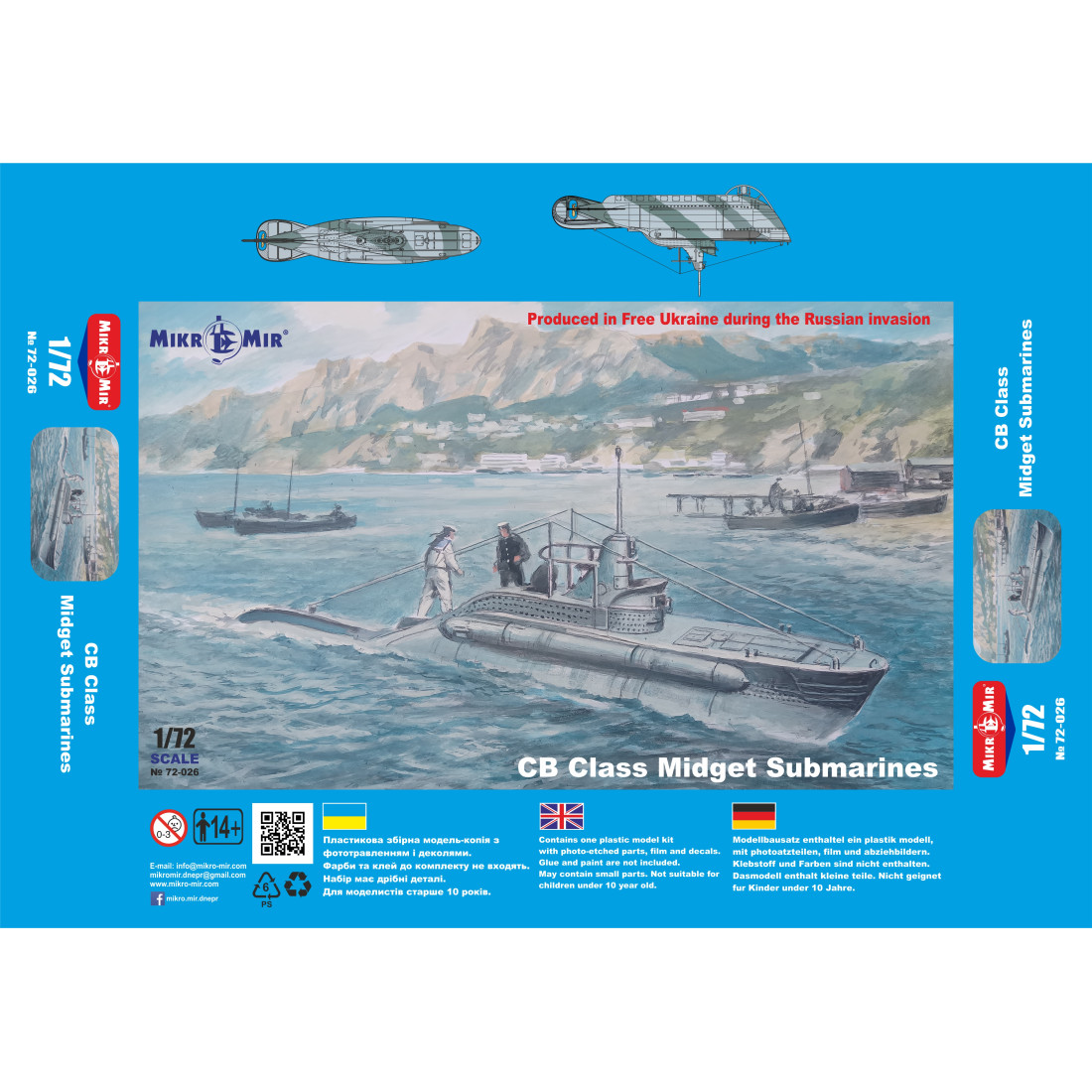 Mikro Mir 72-026 - 1/72 - Italian CB Class Midget Submarines WWII Model ...