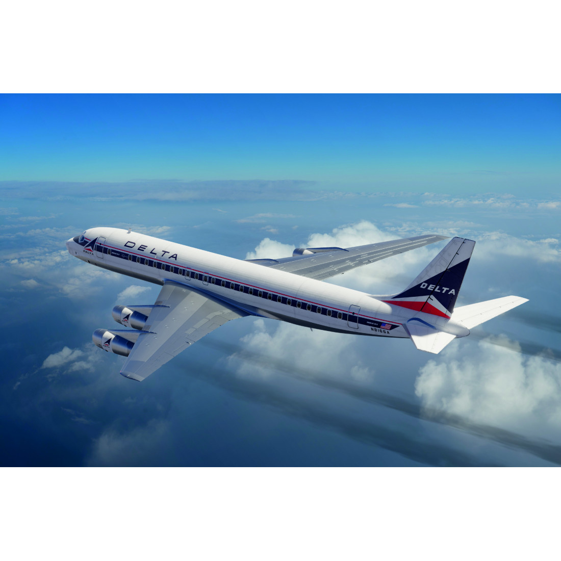 X-Scale 144001 1/144 DC-8-33 Delta Air Lines passenger airliner Model ...