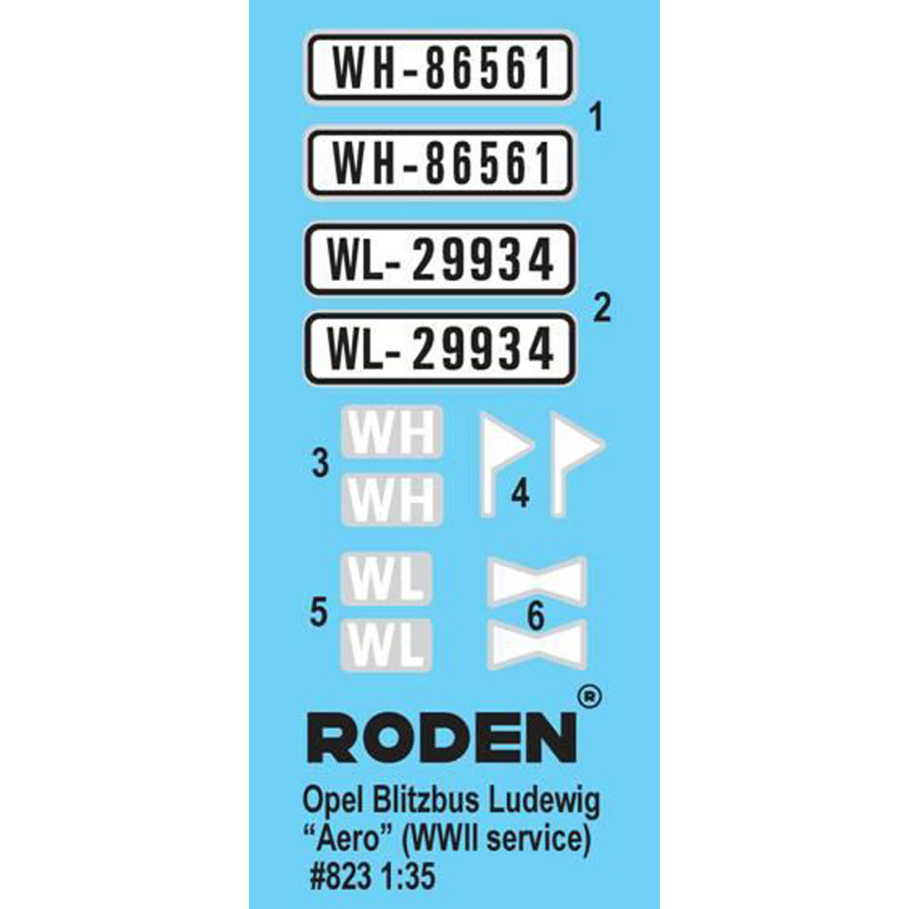 Roden 823 1/35 Opel Blitzbus Ludewig Aero Plastic Model Kit Model Kit ...