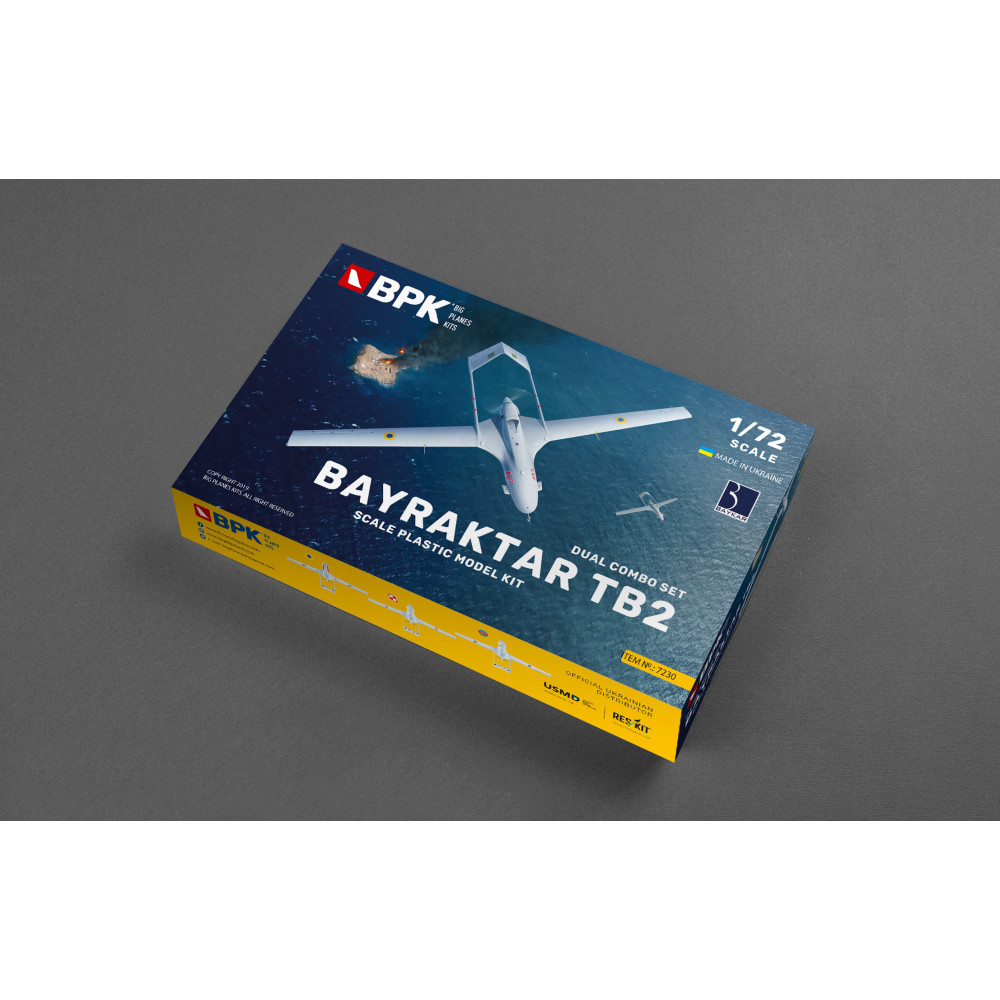 Bpk 7230 1/72 Bayraktar Tb2 Dual Combo Set Scale Model Kit Model Kit ...