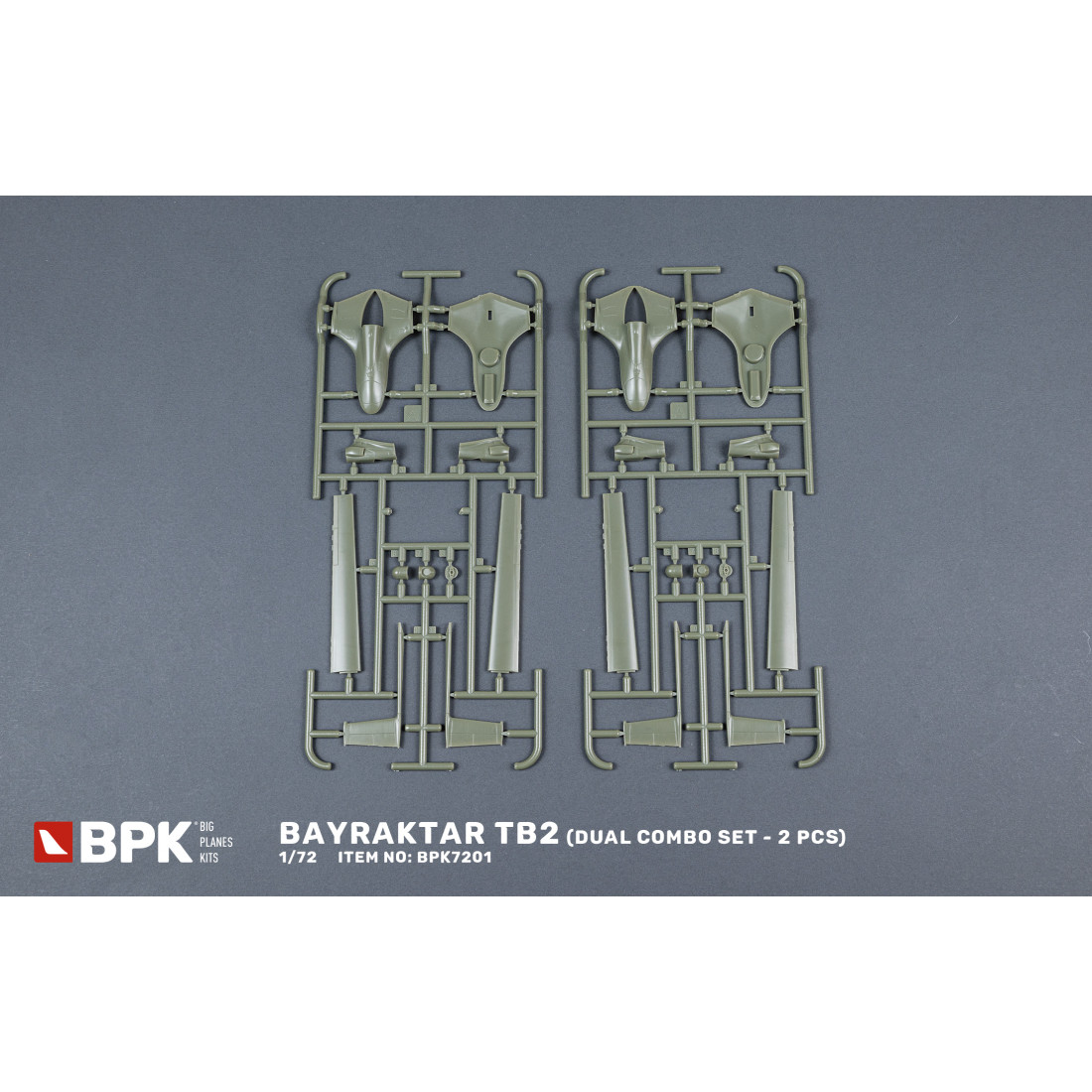 Bpk 7230 1/72 Bayraktar Tb2 Dual Combo Set Scale Model Kit Model Kit ...