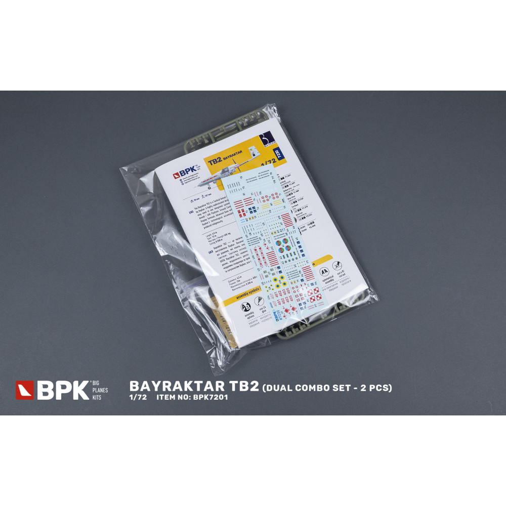 Bpk 7230 1/72 Bayraktar Tb2 Dual Combo Set Scale Model Kit Model Kit ...