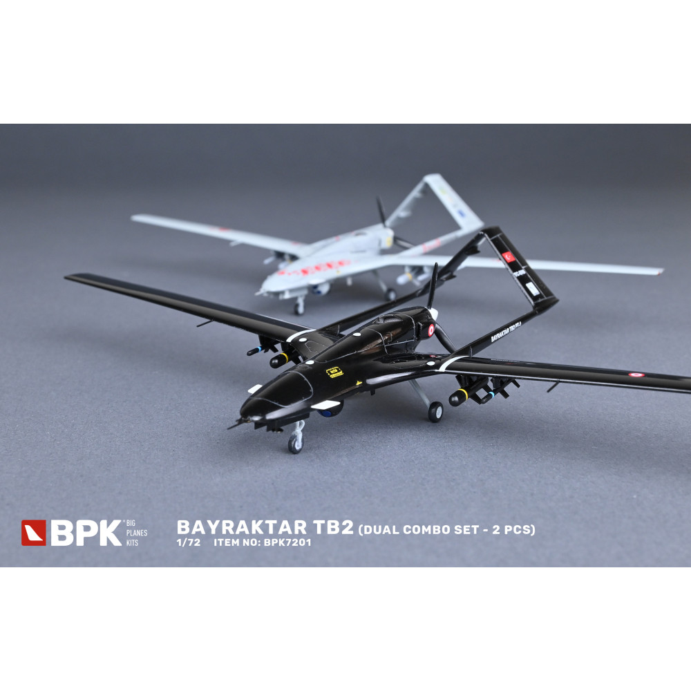 Bpk 7230 1/72 Bayraktar Tb2 Dual Combo Set Scale Model Kit Model Kit Aircraft Model Kits, Air ...