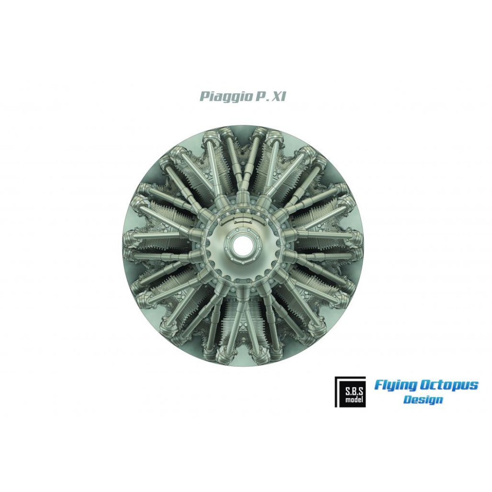 SBS 72076 1/72 Piaggio P XI engine x 2 Resin model kit