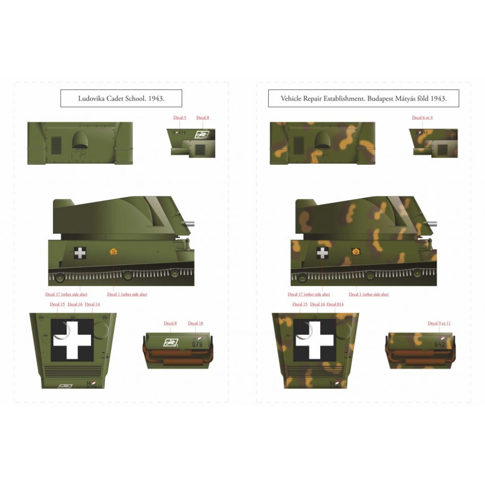 SBS D35004 1/35 Decal For Hungarian 40M Nimrod in WW II