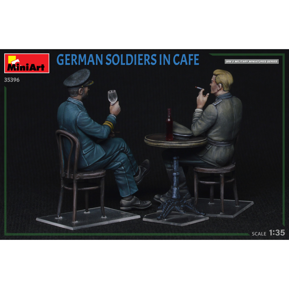 Miniart 35396 - 1/35 - German Soldiers In Cafe Figures Model Kit Model ...