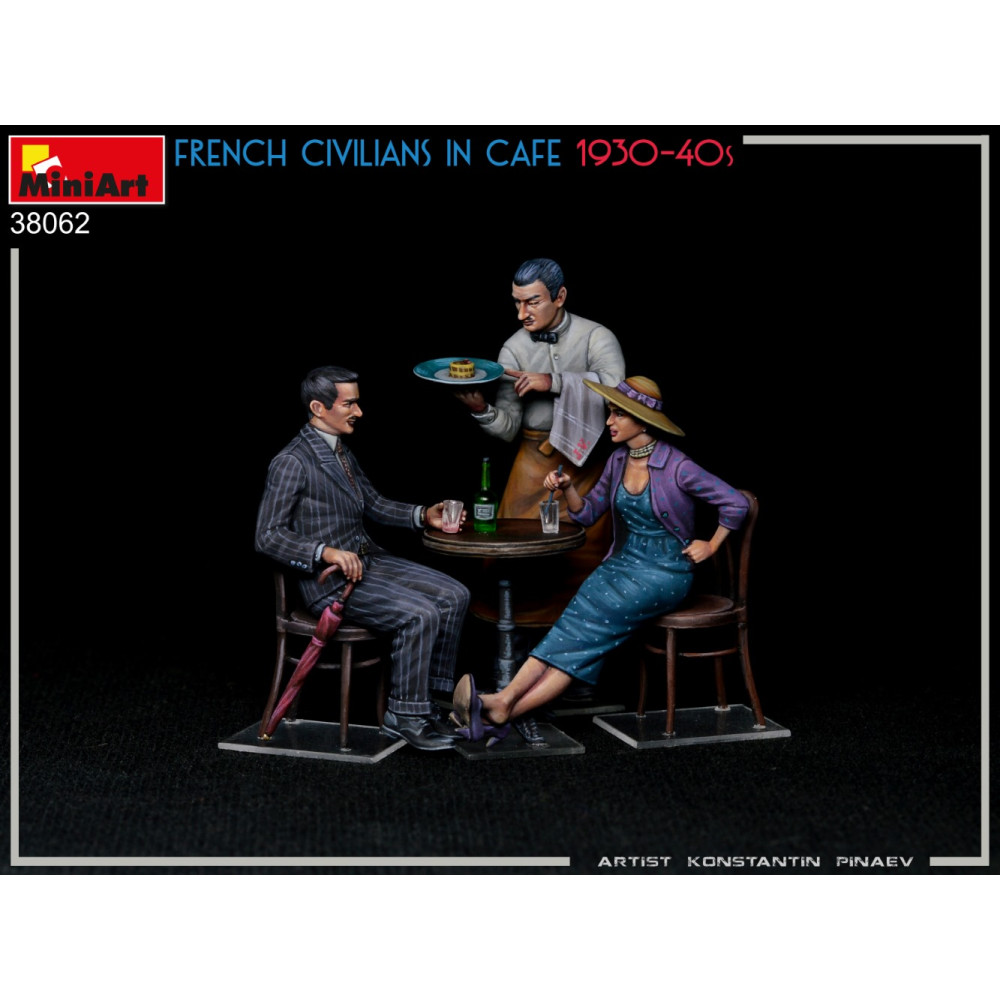 Miniart 38062 - 1/35 - French civilians in cafe 1930 40s Figures model kit