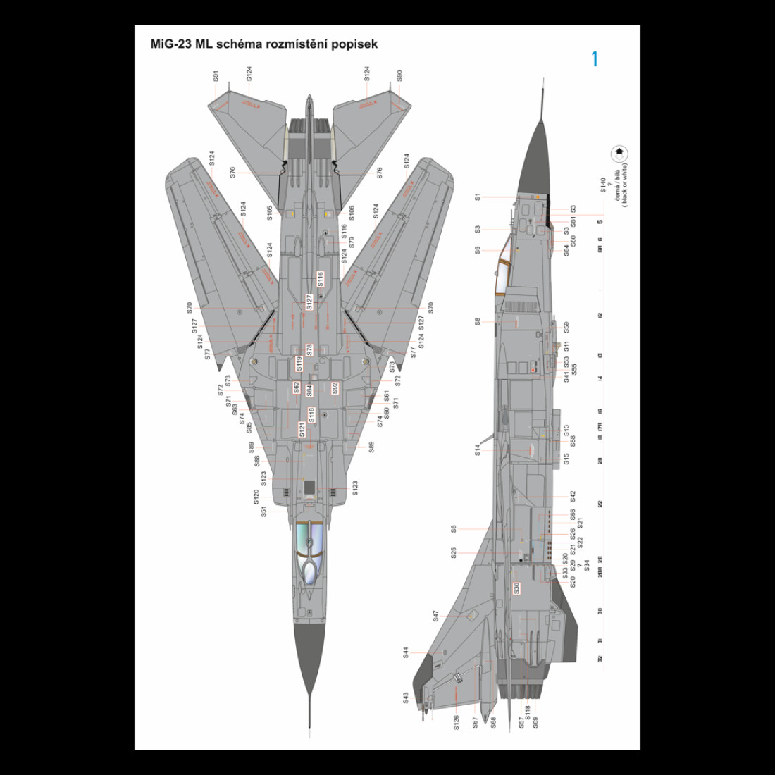 Hgw 532068 1/32 Mig-23 Standard Decals Stencils Model Kit Decals ...