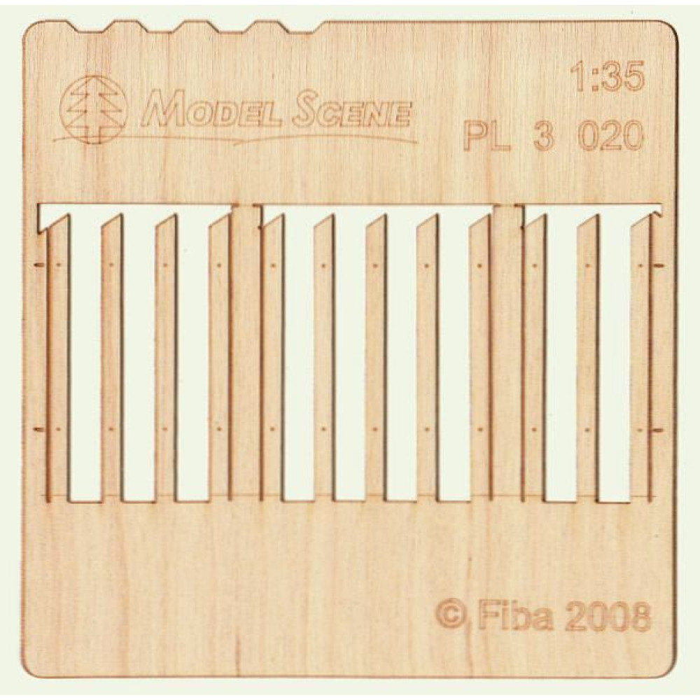 Model Scene PL3-020 1/35 Wooden fence Stockade fence boards standard size