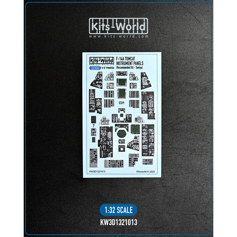 Kits World KW3D1321013 1/32 3d Decal Grumman F-14A Tomcat for Tamiya