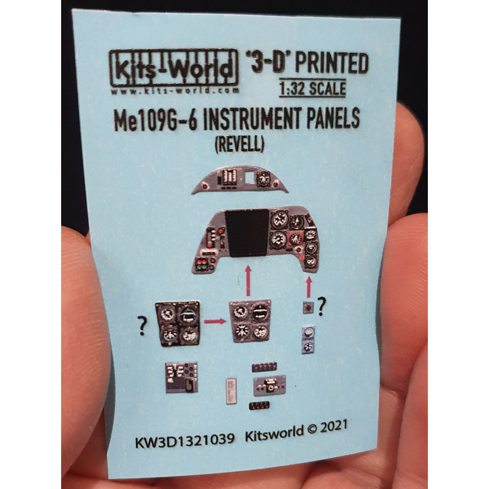Kits World Kw3d1321039 1/32 3d Decal Messerschmitt Me109g-6 Cockpit And ...