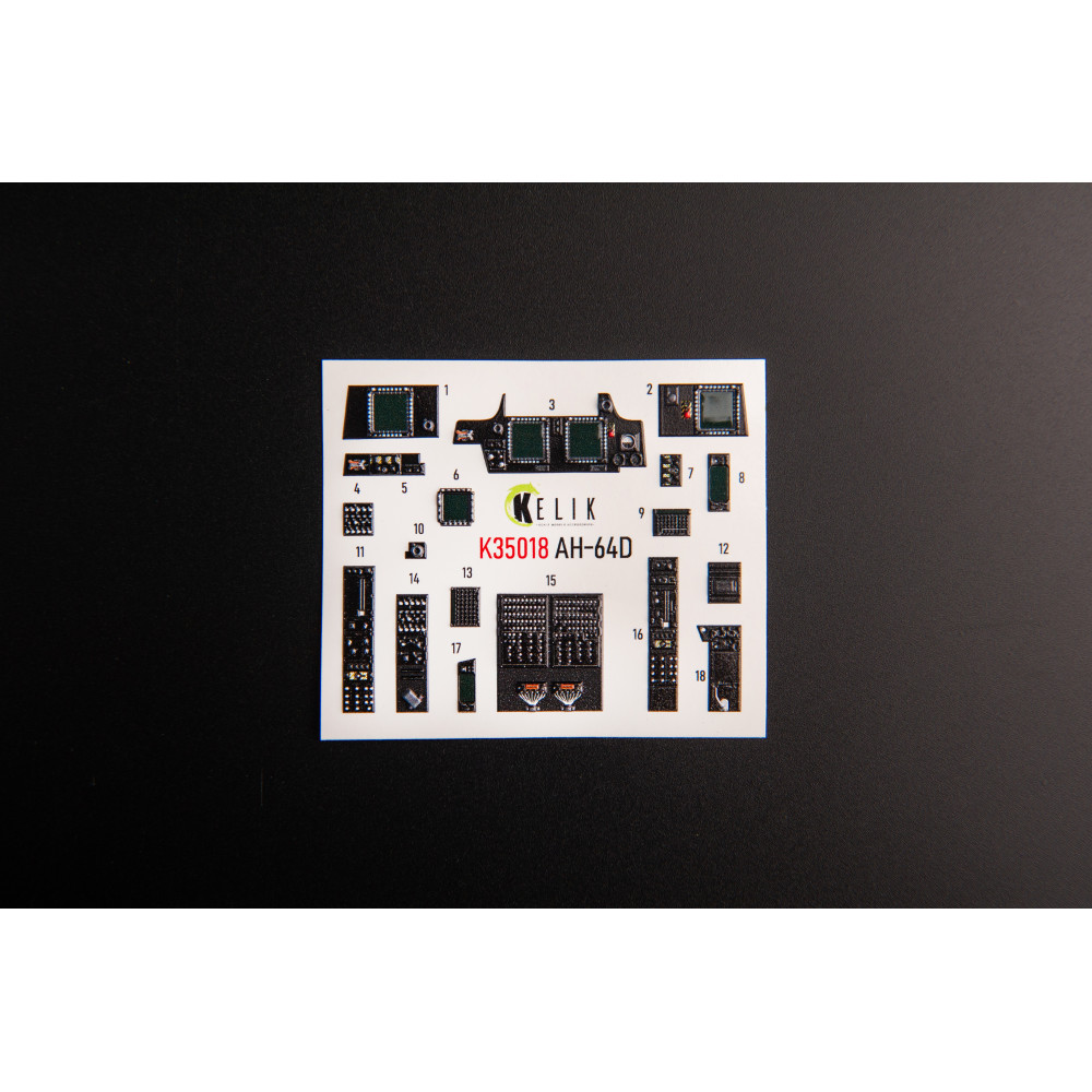 Kelik K35018 1/35 Ah-64d Apache Interior 3d Decals For Takom Kit ...