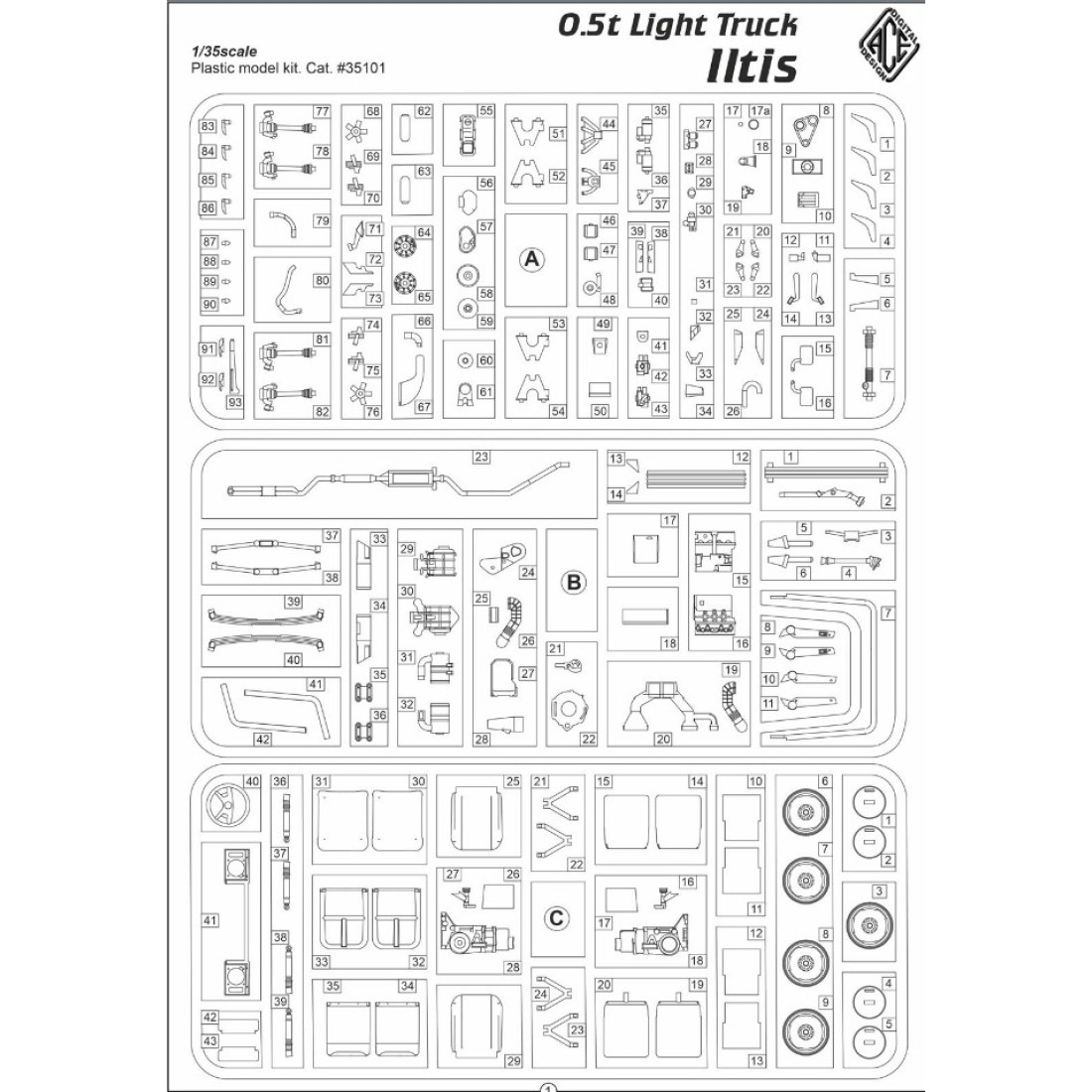Ace 35101 1/35 Model 0,5t Light Truck 4x4 Iltis Volkswagen German ...
