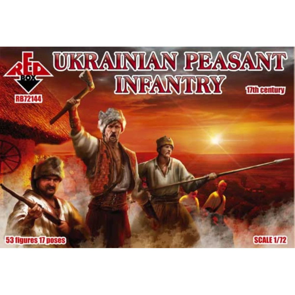 Red Box 72144 1/72 Ukrainian Peasant Infantry. 17 Cent Plastic Figures ...