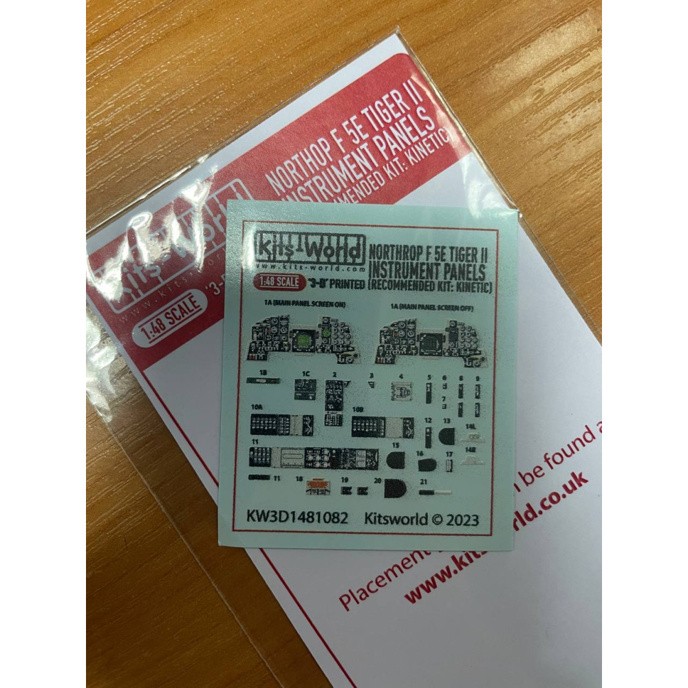 Kits World KW3D1481051 1/48 3d Decal Instrument Panel Hawker Harrier ...