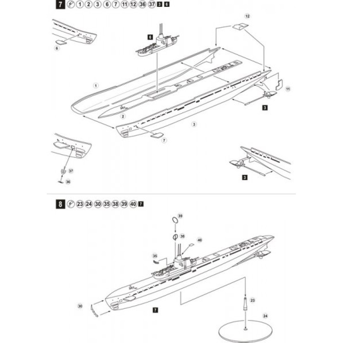 WWII Soviet submarine type 'S' (re-issue of AMP302) 1/350 Micro-Mir 350 ...