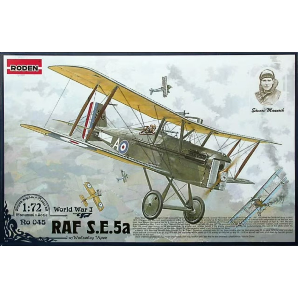 Roden 045 1/72 Raf s.e.5a with wolseley viper british figter-biplane 1917