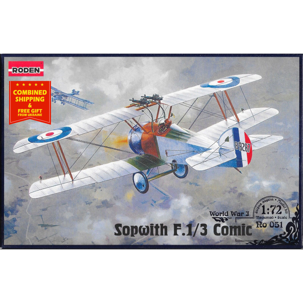 Roden 051 1/72 Sopwith Comic British fighter-biplane aircraft WWI model kit