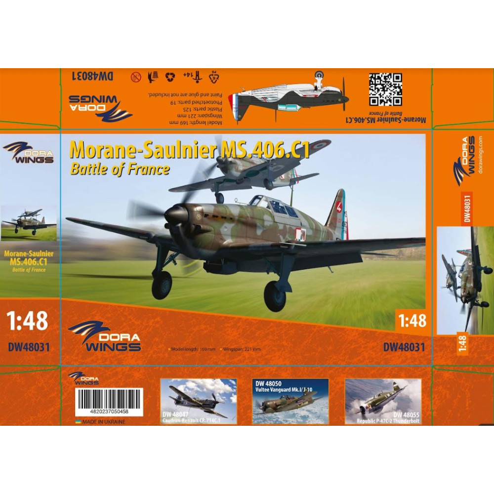 Dora Wings 48031 1/48 Morane Saulnier Ms.406c.1 Battle Of France ...