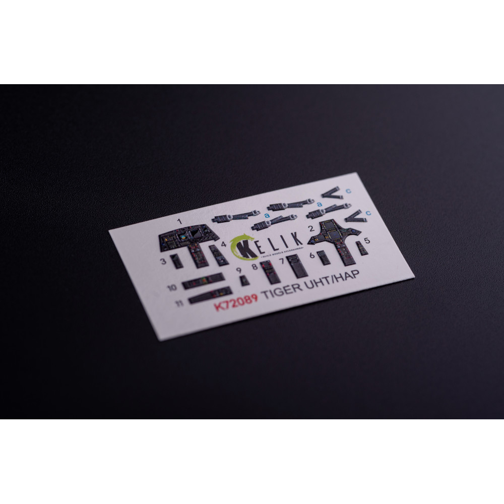 Kelik K72089 1/72 Eurocopter Tiger UHT HAP interior 3D decals for ...