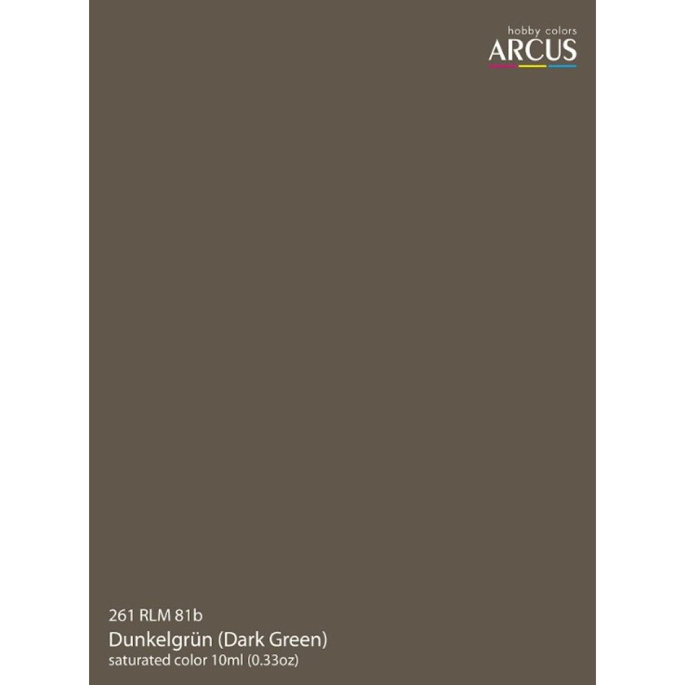 Arcus A261 Acrylic Paint RLM 81b Dunkelgrun saturated color