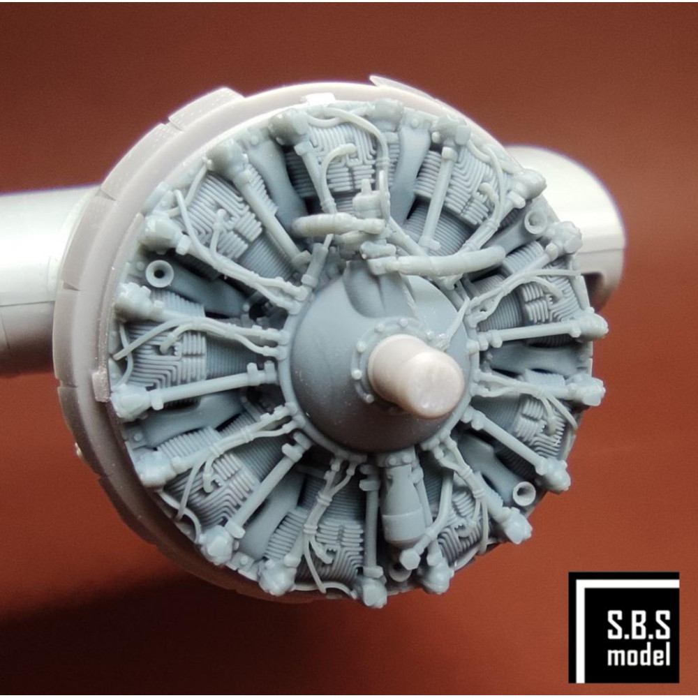 SBS 48090 1/48 B-17 F/G (Early) Engine and Cowling set for HK Models kit