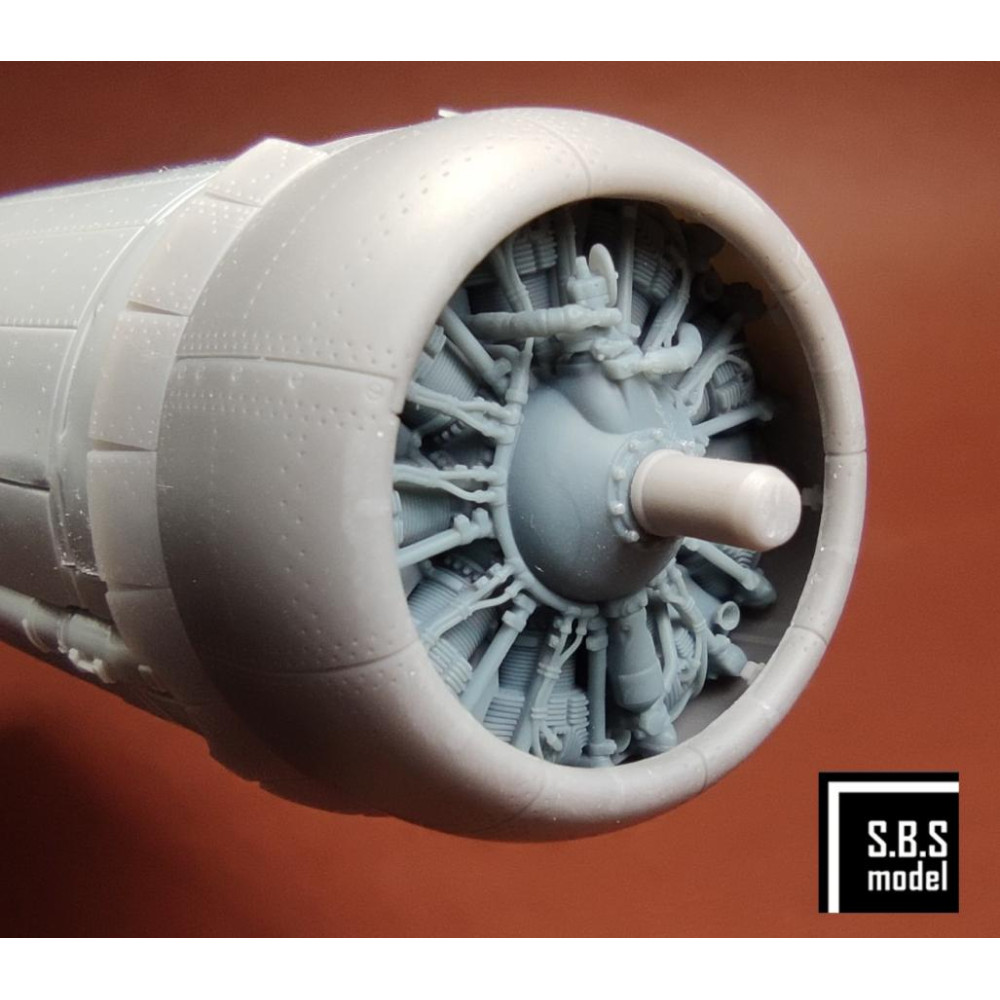 SBS 48090 1/48 B-17 F/G (Early) Engine and Cowling set for HK Models kit