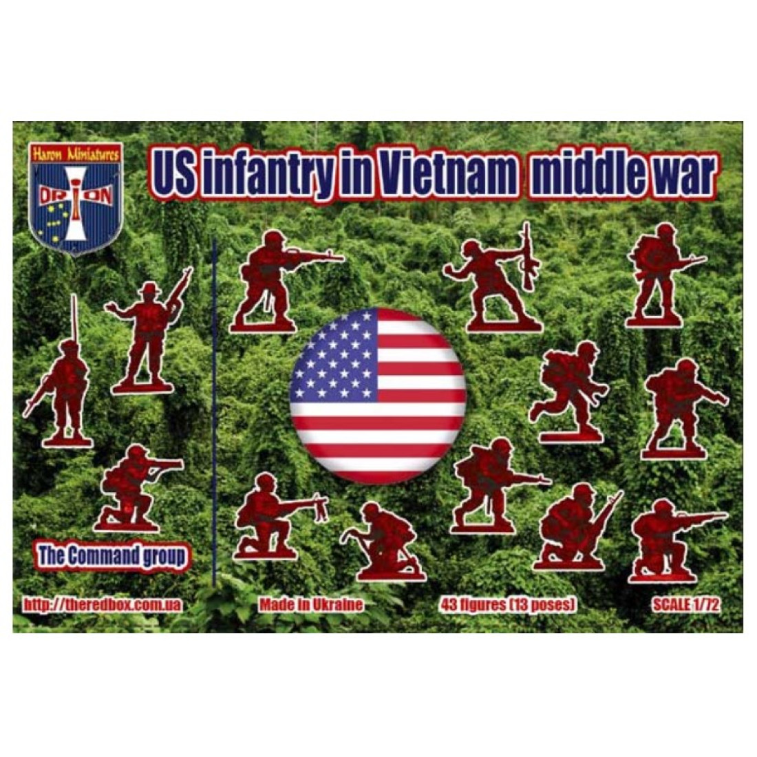 Orion 72070 1/72 US infantry in Vietnam middle war Plastic Model Kit