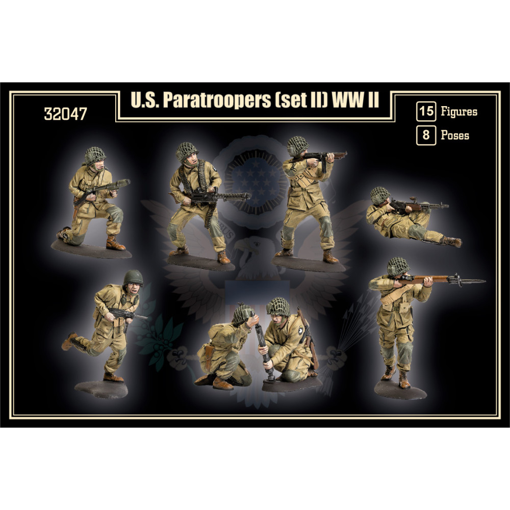 Mars Figures 32047 1/32 Us Paratroopers Ww Ii Set 2 15 Figures Model ...