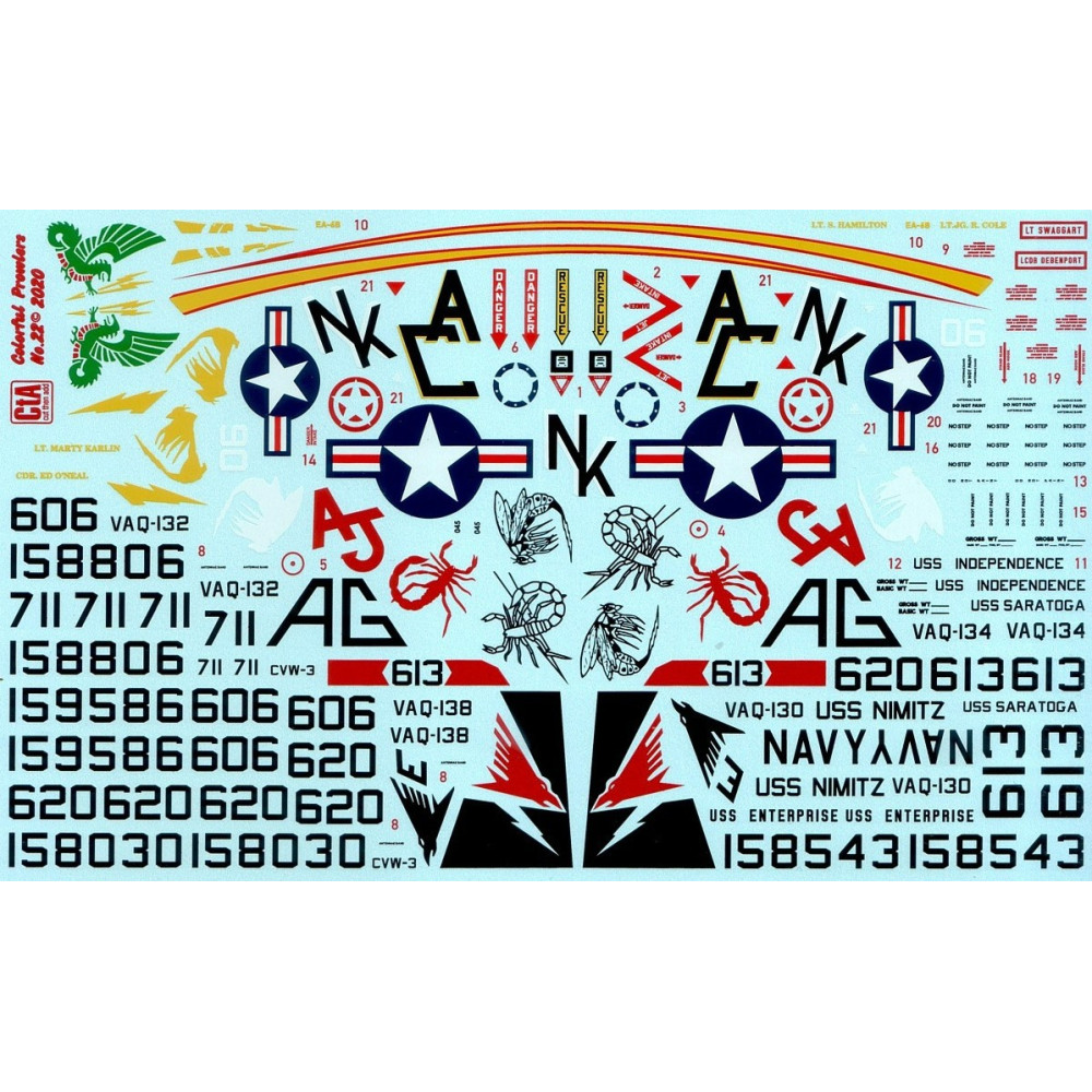 CtA Models 022 1/48 Decal Colorful Prowlers Grumman EA-6B 4 Markings