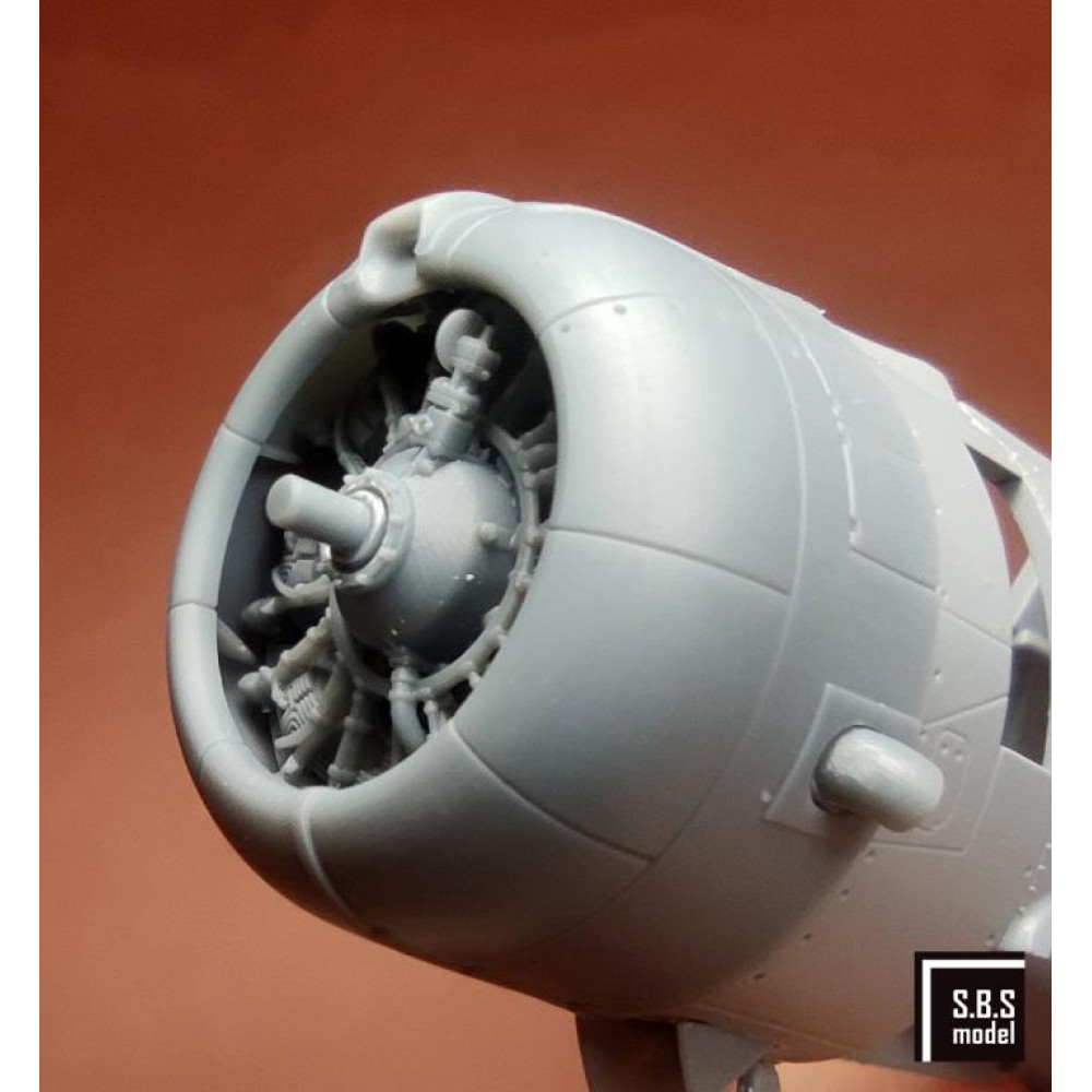 Sbs 72086 1/72 Sbd-2/3 Dauntless Engine And Cowling Set For Flyhawk Kit ...