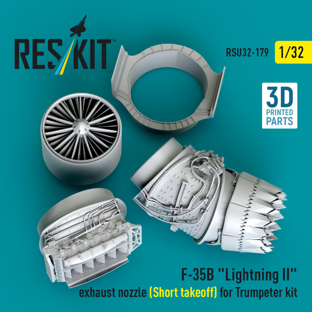 Reskit RSU32-0179 1/32 F-35B Lightning II exhaust nozzle Short takeoff for Trumpeter kit