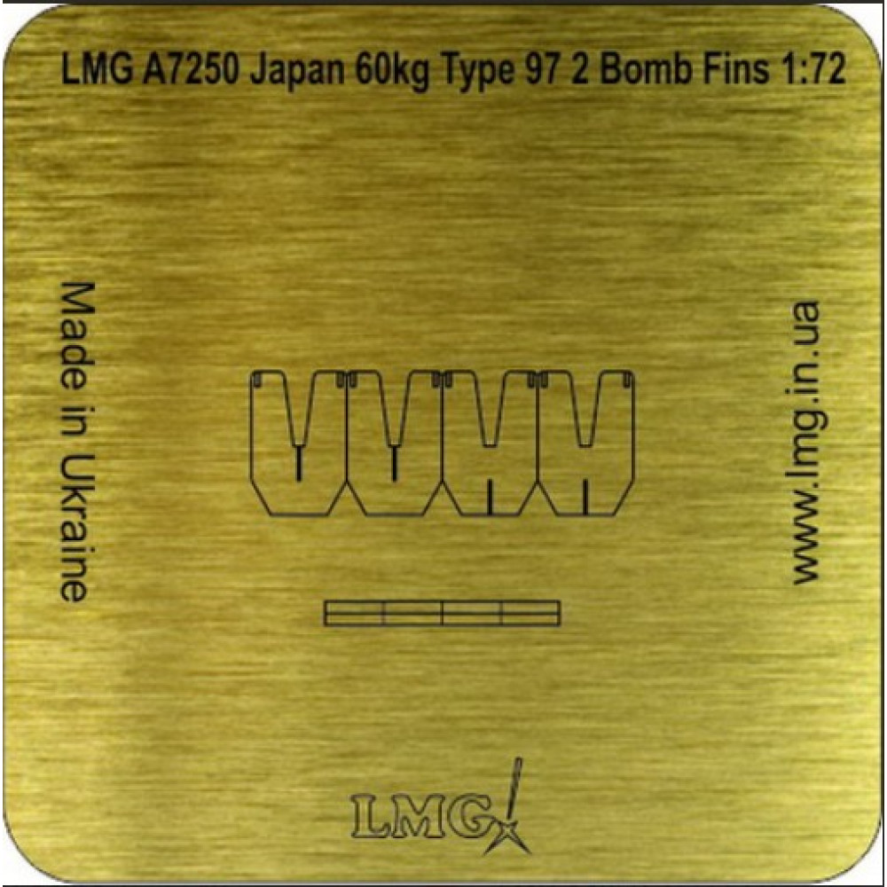 LMG BA-72054 1/72 Japan 60kg Tour 97 8 Bomb Fins thickness 0/1mm