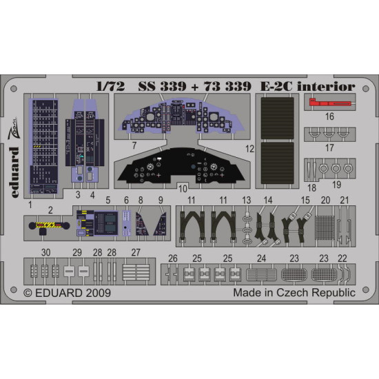 Photoetched set E-2C Color, for Hasegawa kit 1/72 Eduard SS339 Model ...