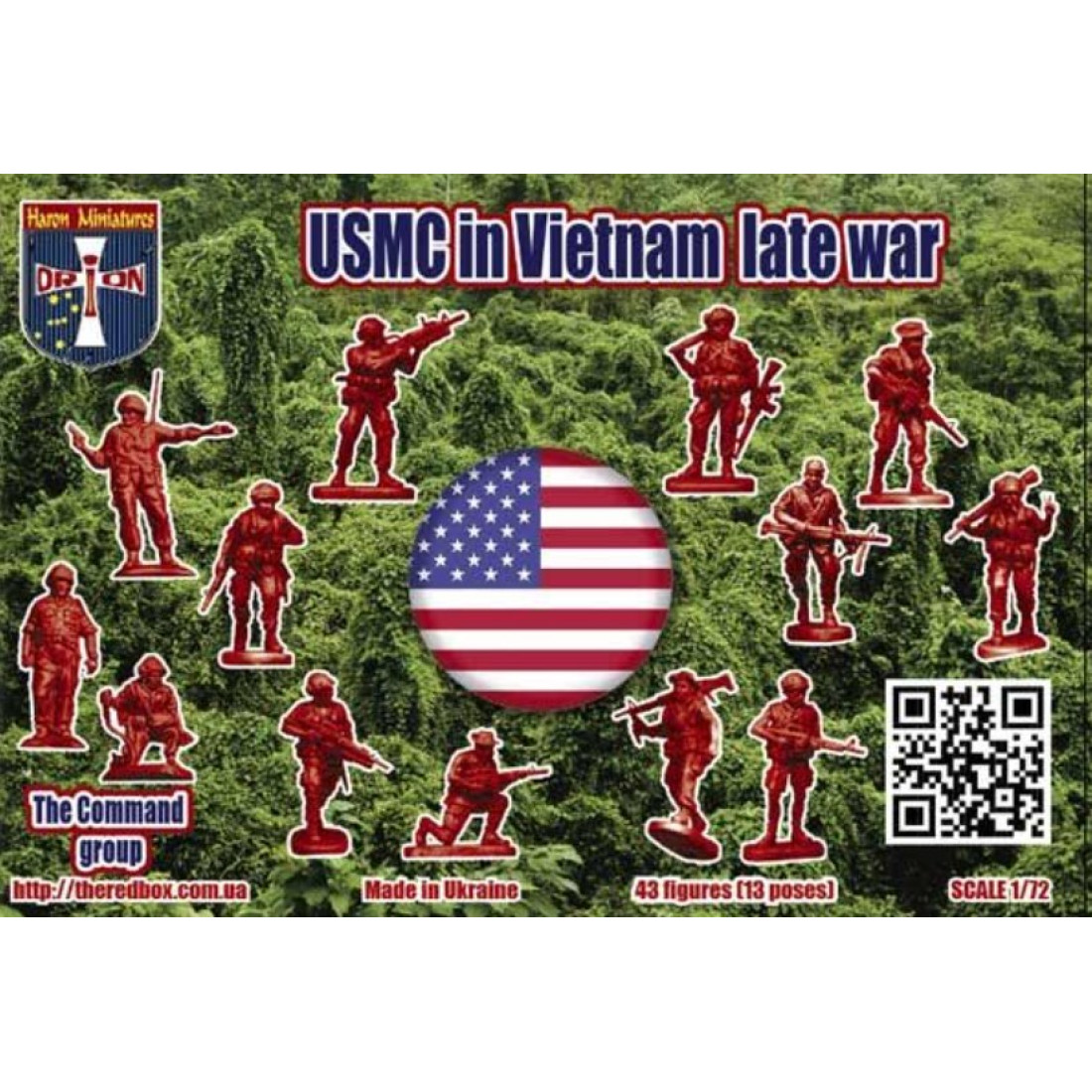 Orion 72072 1/72 Usmc In Vietnam Late War 43 Figures 13 Poses Plastic ...
