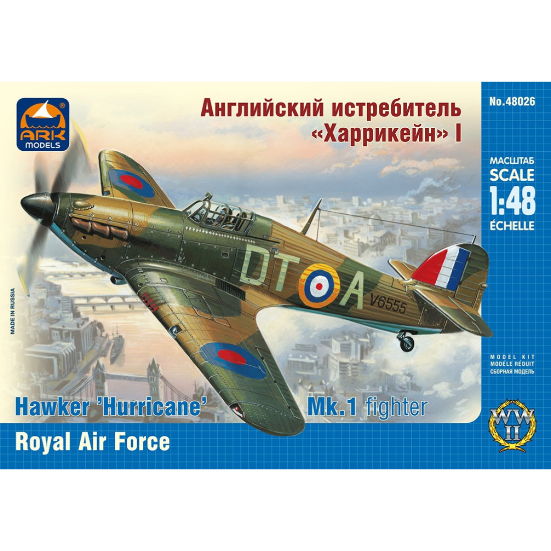 Hawker "Hurricane" Mk.1 RAF fighter 1/48 Ark Models 48026 Model Kit ...