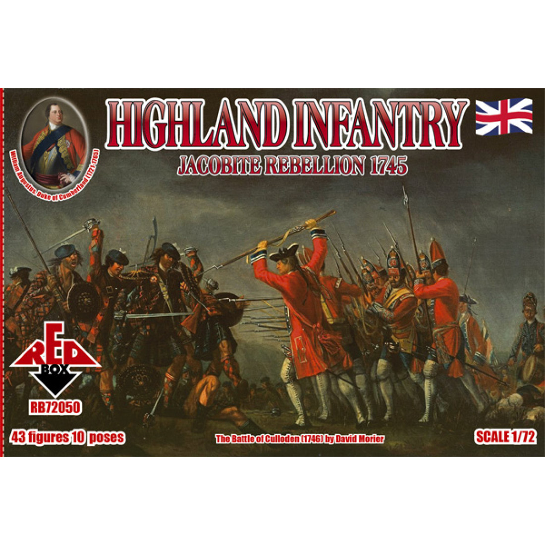 Jacobite Rebellion. Highland Infantry 1745 43 FIGURES IN 10 POSES 1/72 ...